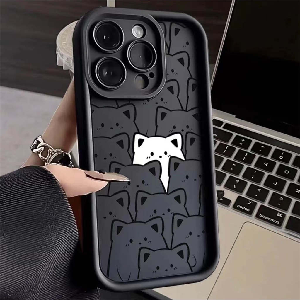 For Honor 90 50 X9 5G 8X 20 Magic 5 Pro Cartoon Graffiti Cute Shiny Cat ...