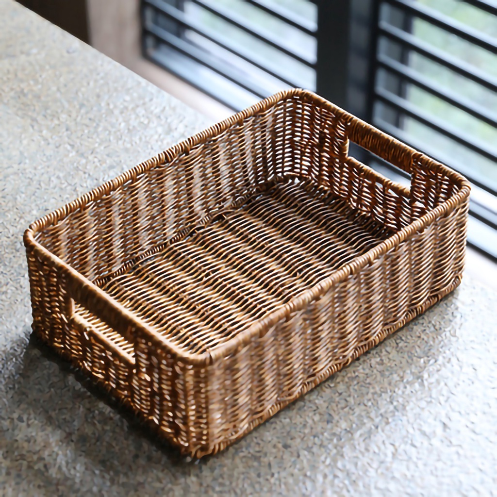 Romantika Woven Tray Rectangle 26*17*8cm Ratten Storage Basket ...