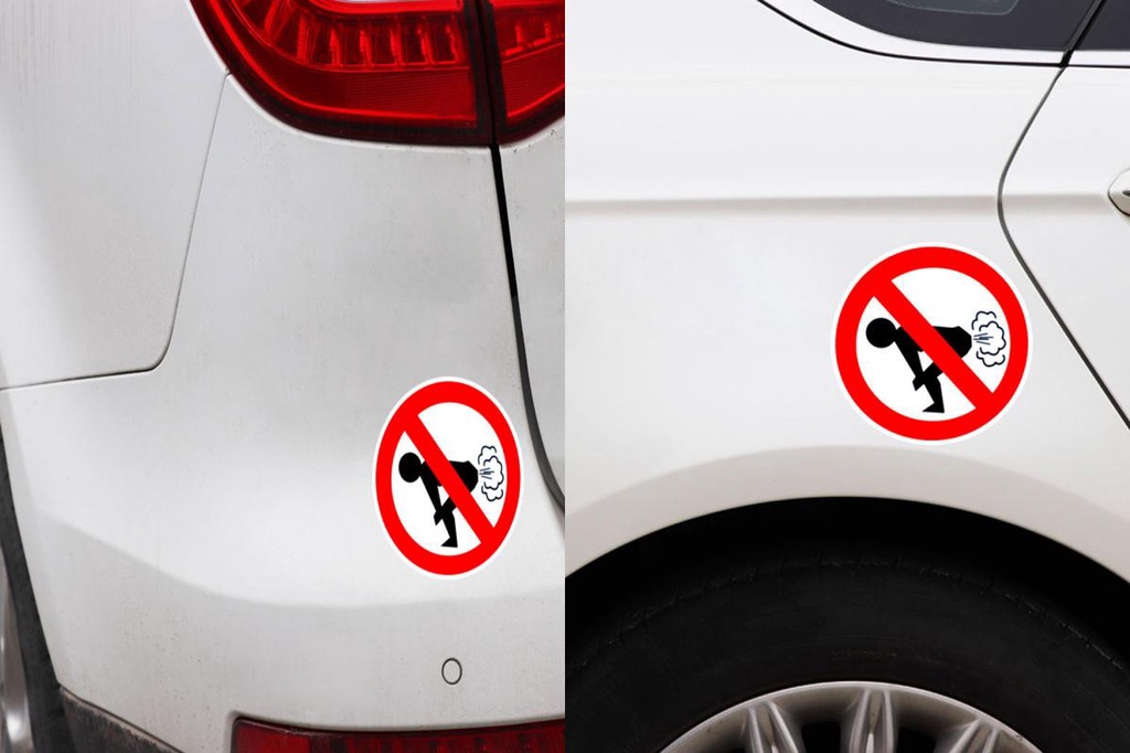 SDRU Car Humor Decals Car Body Side Decals 5pcs Funny No Farting Car ...