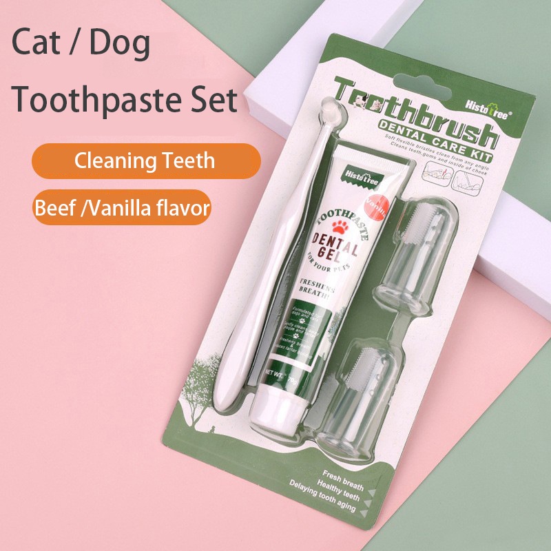 Universal Pet Toothbrush And Toothpaste Combo Promote Oral Hygiene For ...