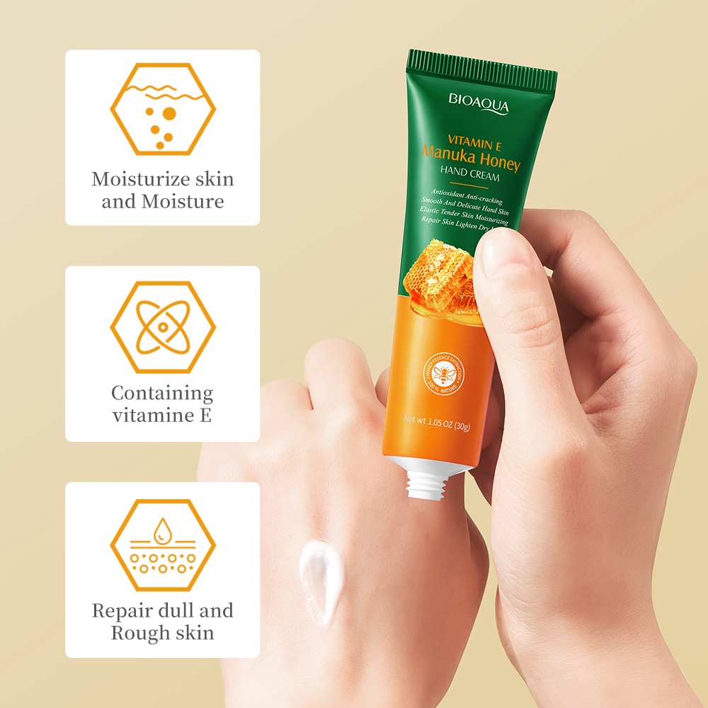[ROREC] BIOAQUA Vitamin E Manuka Honey Hand Cream Hydrating ...