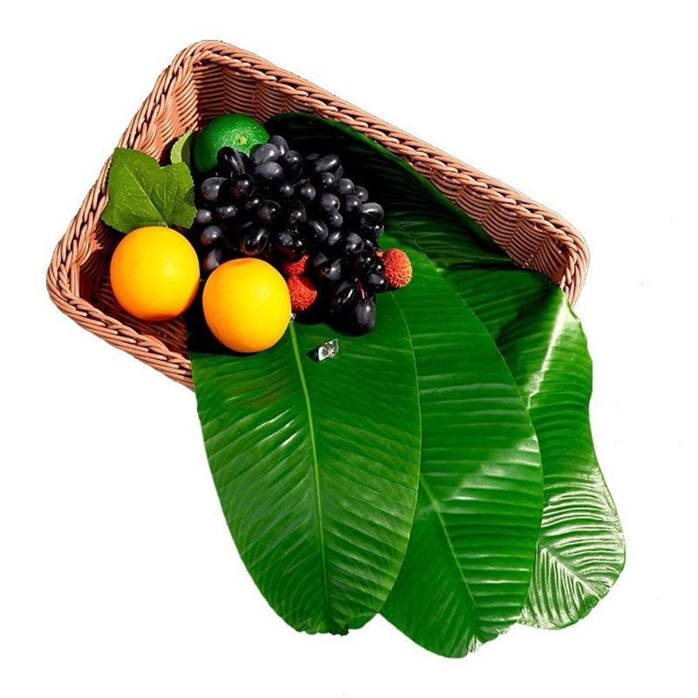 [HOT] 5PCS Large Artificial Banana Leaves Faux Tropical Leaves for ...