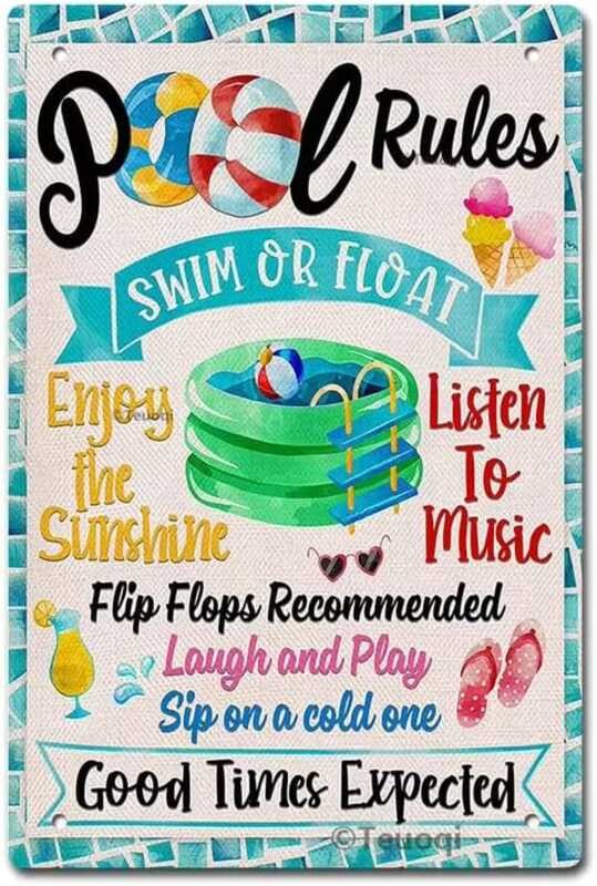 Welcome to Our Pool Pool Tin Sign Life is Better at The Pool Metal ...