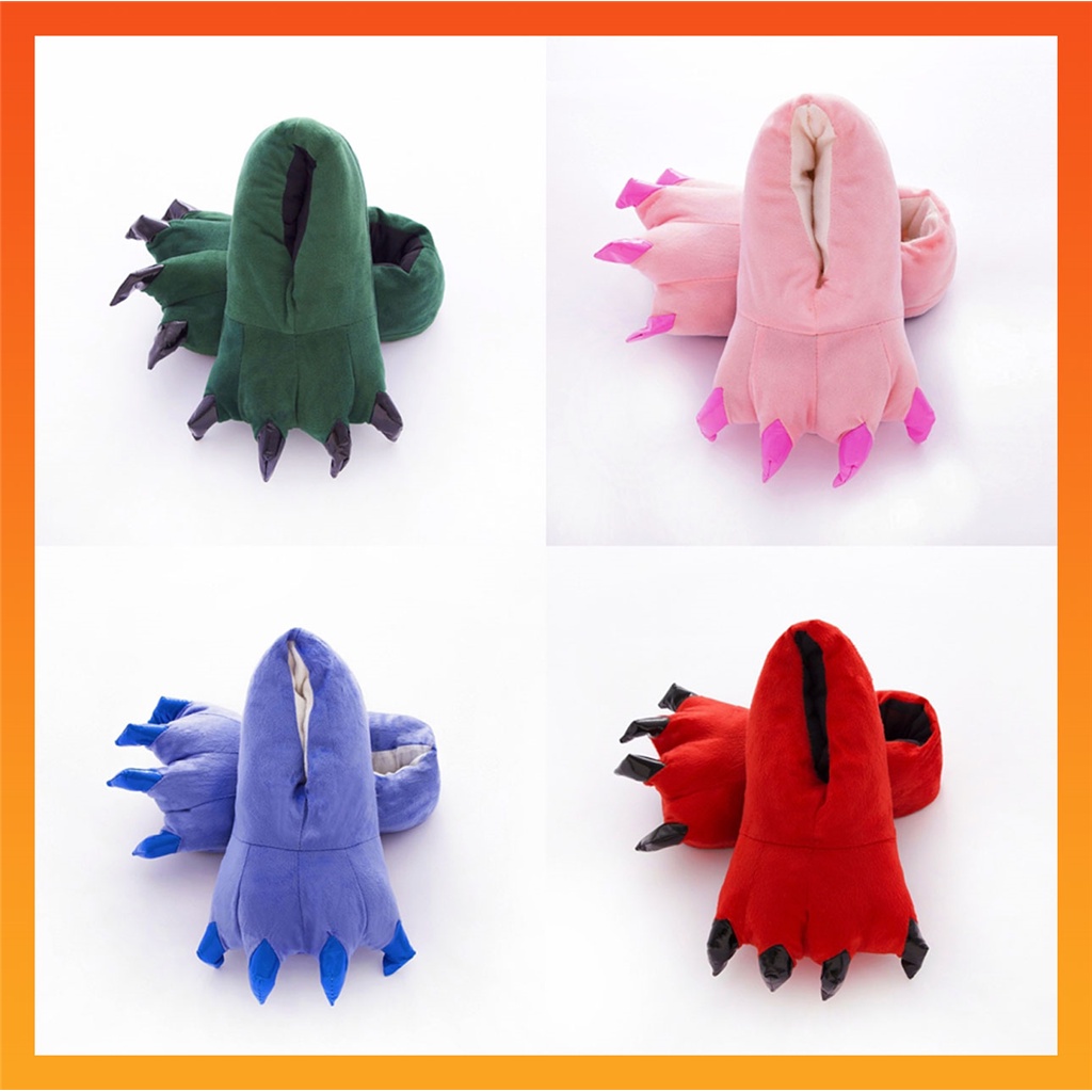Plush Indoor Home Slipper Women Men Soft Warm Cartoon Slippers Dinosaur ...