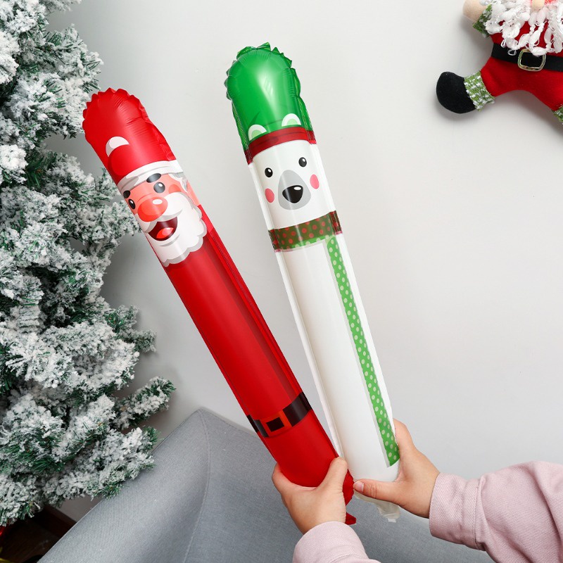 Aluminum Merry Christmas Large Handheld Balloon Sticks / Kids Christmas ...
