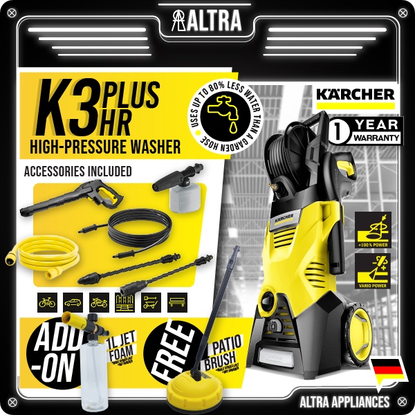 Karcher High Pressure Cleaner Waterjet - K3 HR PLUS / K3HR PLUS High Pressure Washer Water Jet ...