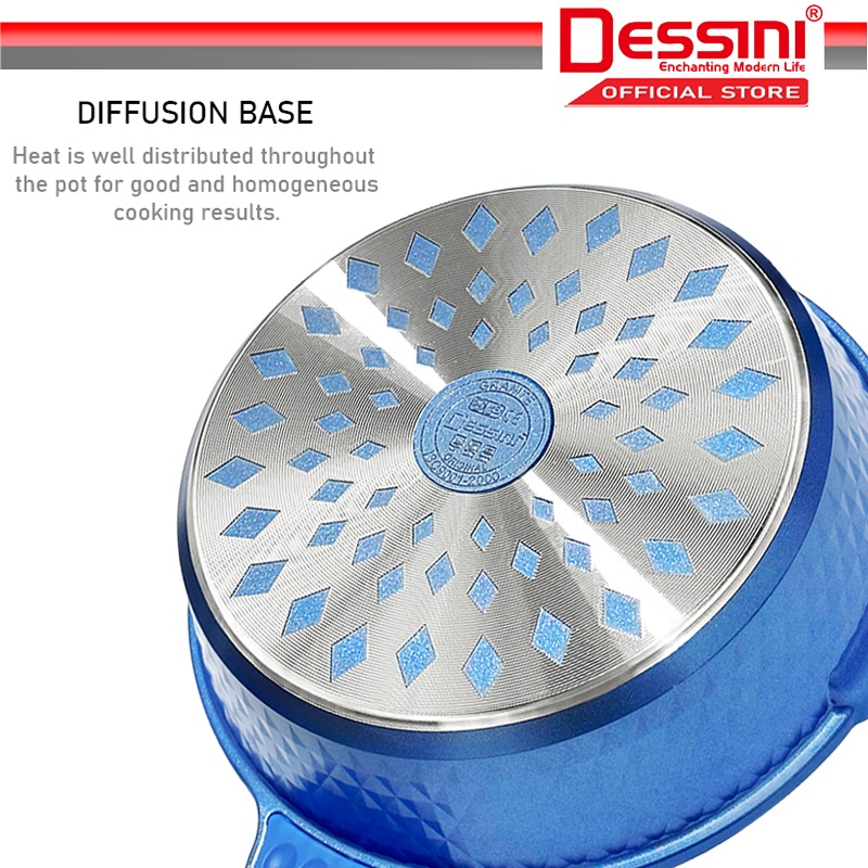 DESSINI ITALY 28CM Rhombus Frying Pan Die Cast Aluminium Non Stick Pot ...