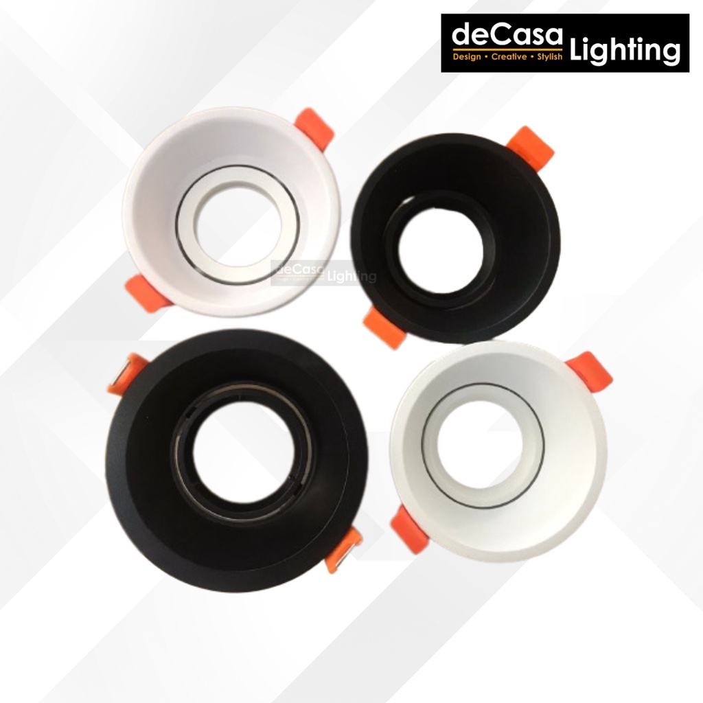 DECASA Lighting Eyeball Casing GU10 Lamp Holder Spotlight Case ...