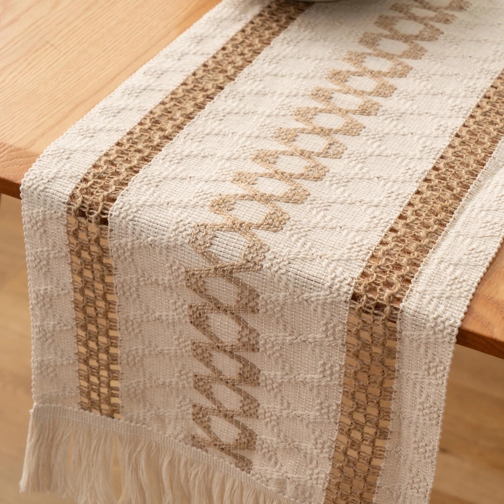Romantika COTTON TABLE RUNNER Tassel 30*180CM Hand Woven Bohemian Style ...