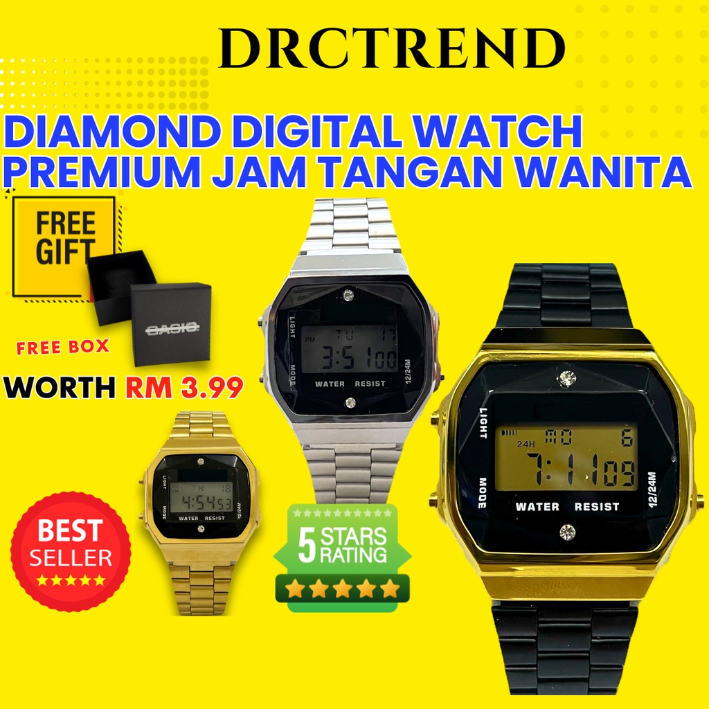 Casio 168 DIAMOND black / rose gold viral Di Malaysia harga promosi NEW ...