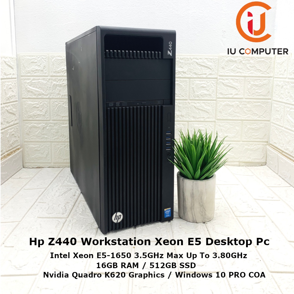 HP Z440 WORKSTATION TOWER PC INTEL XEON E5-1650 16GB RAM 512GB SSD ...