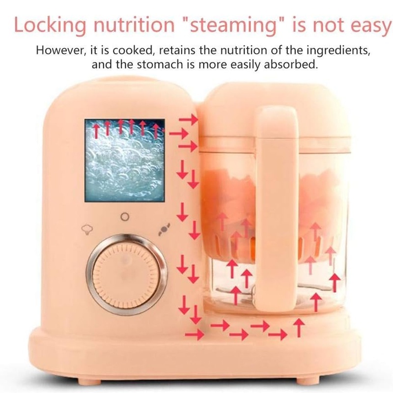 GDeal Electric 4 in 1 Baby Food Processor Multifunction Double Safety ...