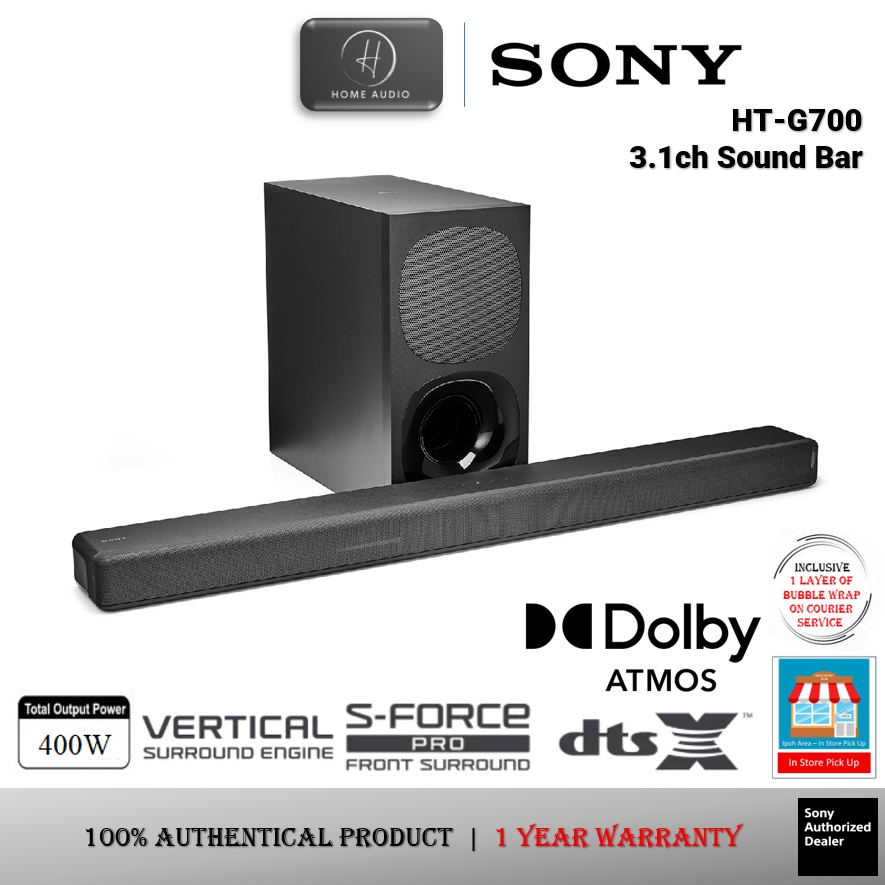Sony Soundbar with Subwoofer - HT-G700 HT G700 3.1ch Dolby Atmos Sound ...