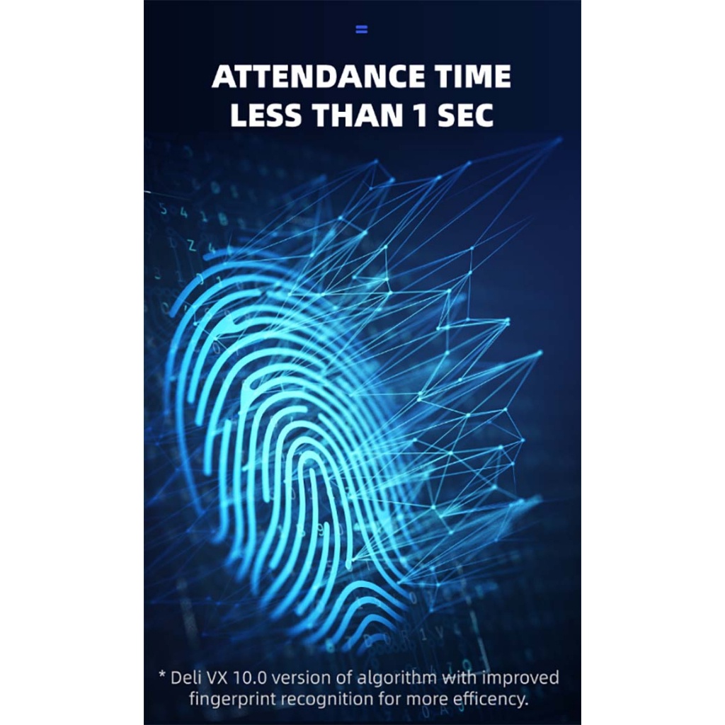 SUMAIRU Deli Fingerprint Attendance / Face Identification Clock Time ...