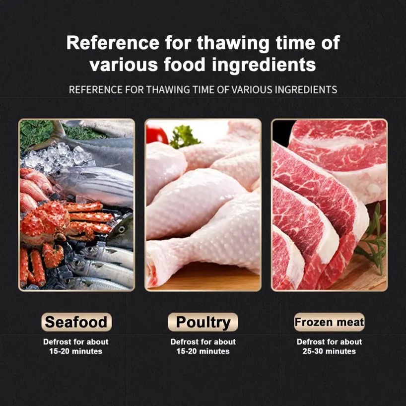 6 IN 1 Multi-Functional Defroster Kitchen Thawer Fast Food Thawing Box ...