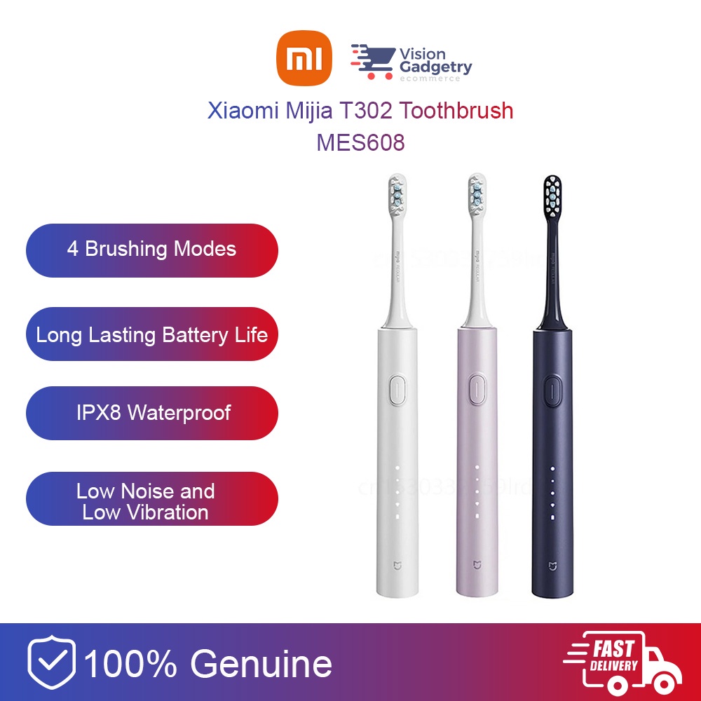 Xiaomi Mijia Electric Toothbrush T302 Rechargeable IPX8 MES608 | Shopee Malaysia
