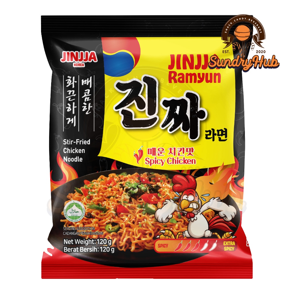 Jinjja Ramyun Instant Ramen Spicy Chicken 120g | Shopee Malaysia