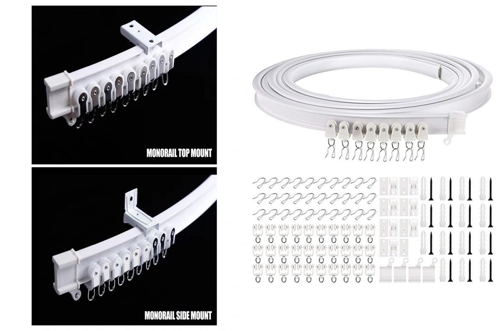 Heavy Duty Curtain Track Flexible Ceiling Curtain Track Easy Install ...