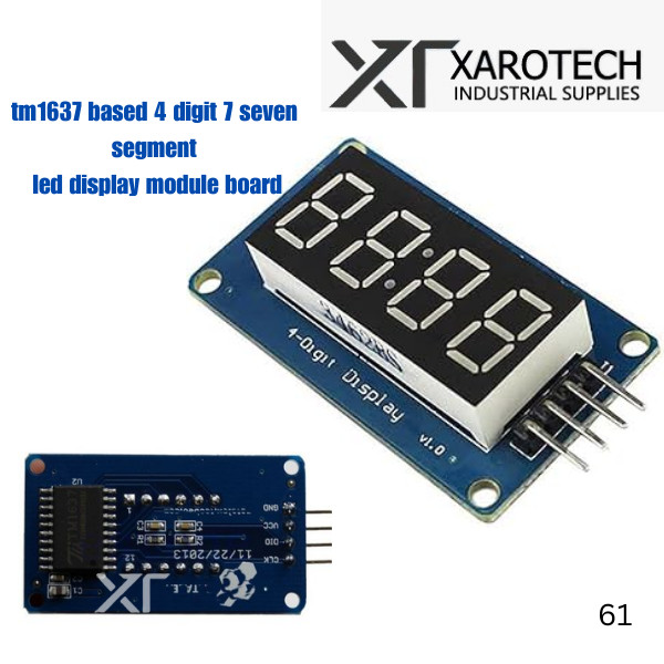 TM1637 Based 4 Digit 7 Seven Segment 0.36 in LED Display Module Board for Arduino 1637 Digital ...