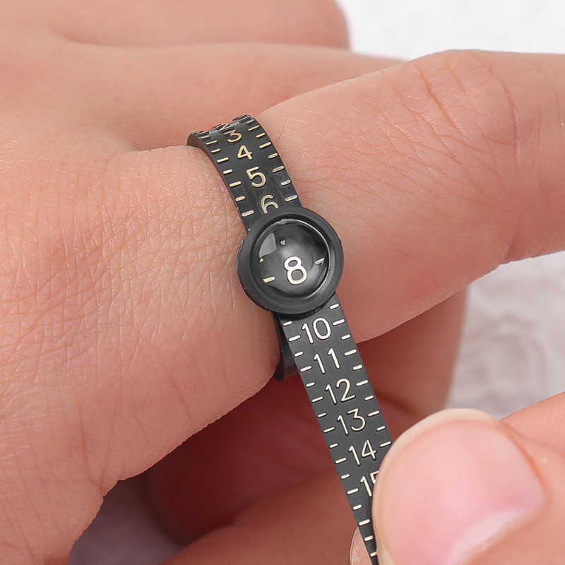 Diy Ring Measuring Rulers With Magnifying Glass - EU/UK/US Size ...