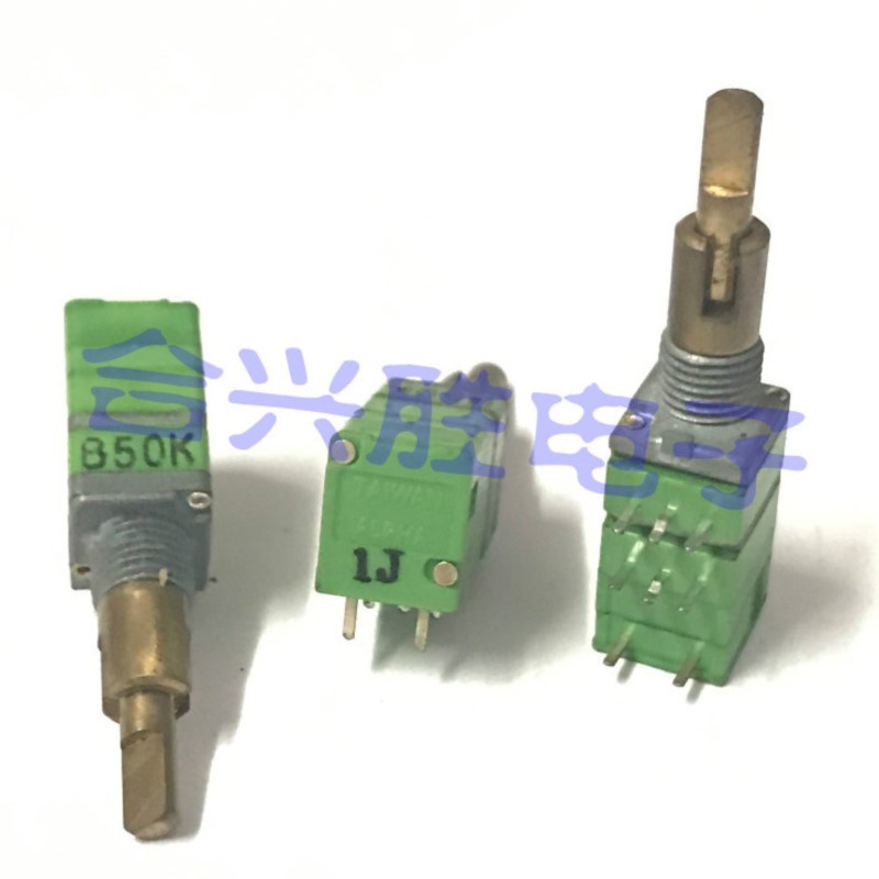 1PCS Dual Shaft Potentiometer With Rotary Switch Double B50K Speaker ...