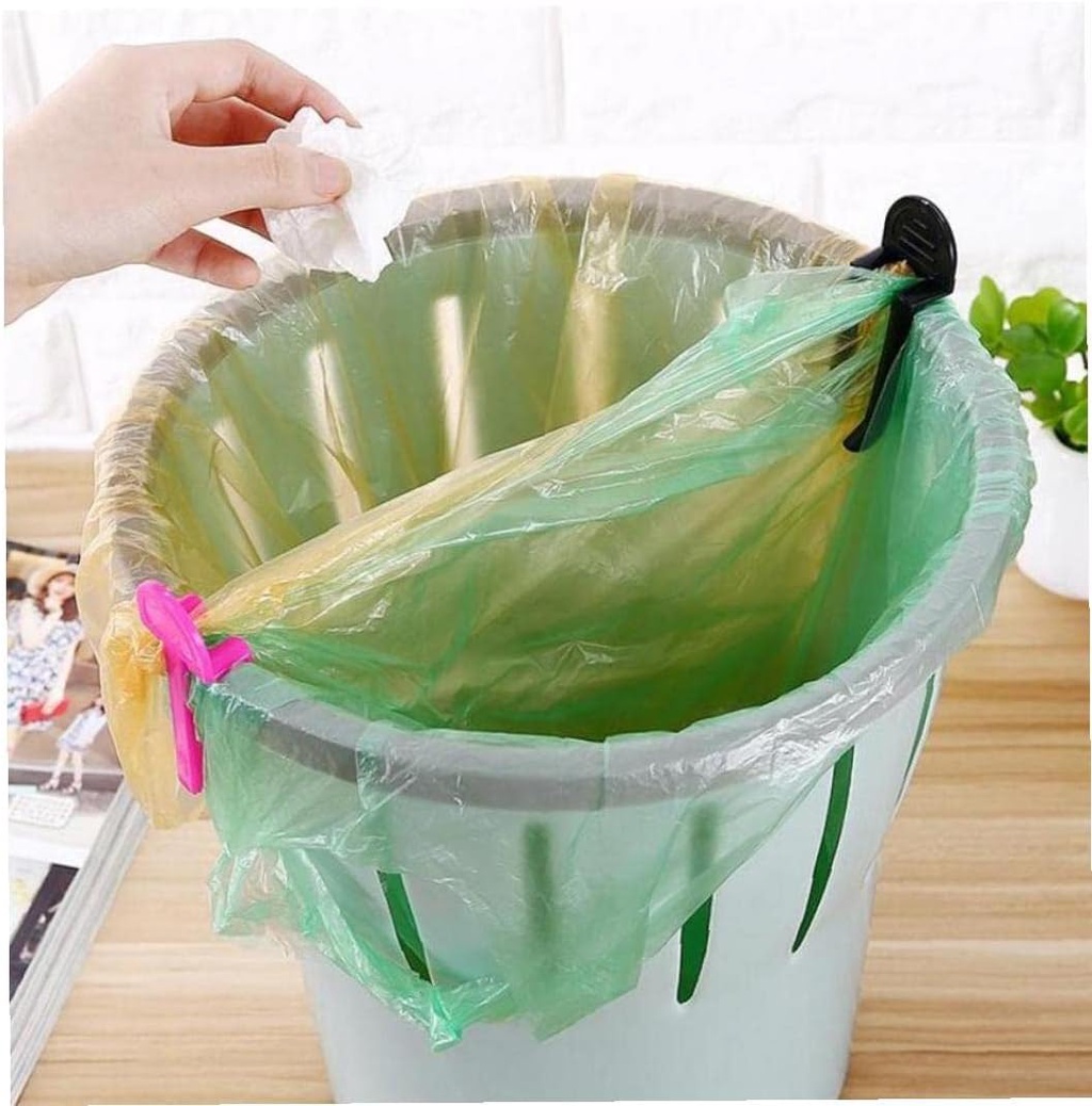 Garbage Bag Fixing Clips Anti-drop Durable PP Plastic Trash Can Bag ...