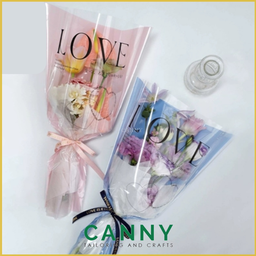 20 PCS Ready Make Flower Wrapper Pattern LOVE/ Pembalut Bunga Siap ...