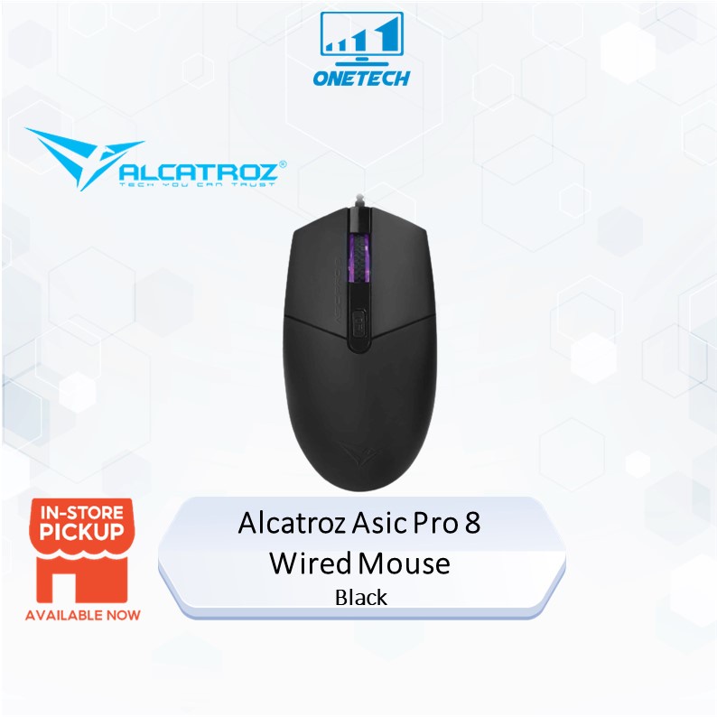 Alcatroz Asic Pro 8 Hi-Definition 2400 CPI USB Mouse Black / Blue ...