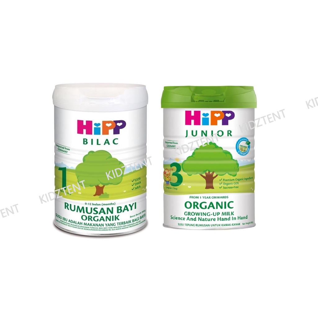 HiPP Organic Milk Powder Step 1 Bilac (0-12m) 900g / Step 3 Junior ...