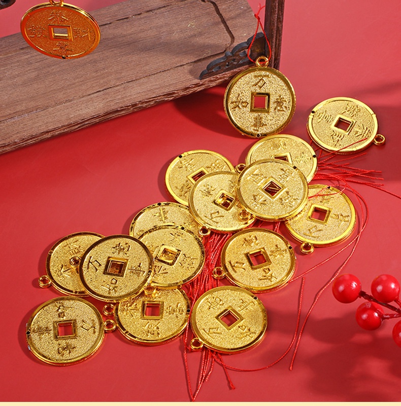 春节Cny Supplies New Year Gold Coin Party Decoration Spring Festival ...