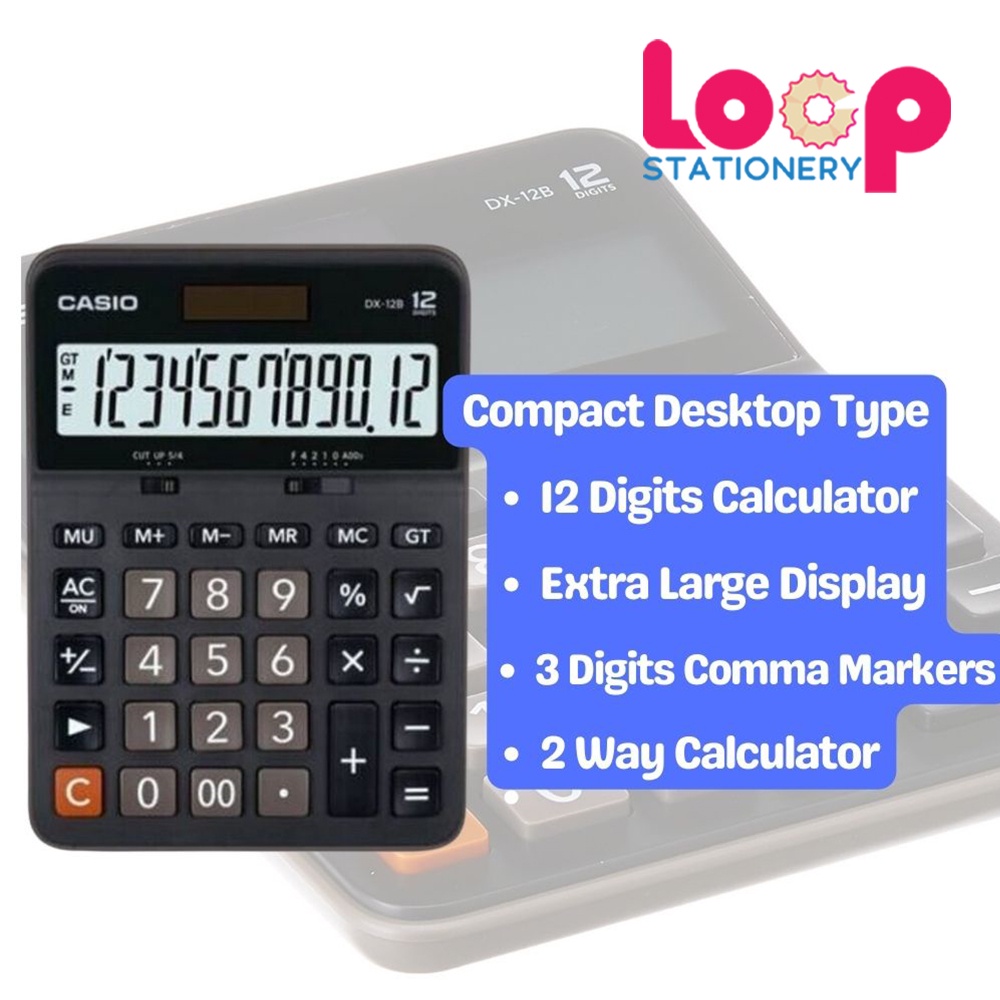 CASIO Calculator DX12B 12-Digit ORIGINAL | Shopee Malaysia