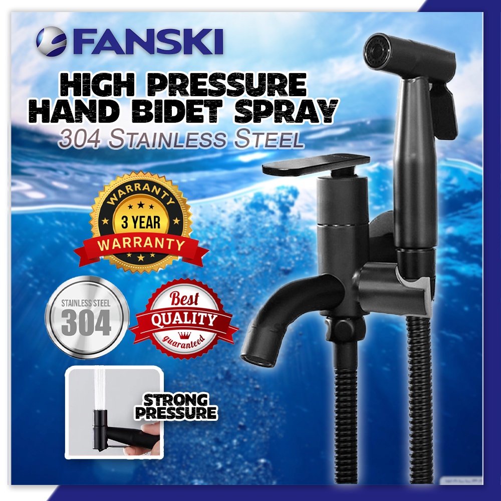 High Pressure Bidet Spray Set Hand Bidet Two Way Tap Faucet Bathroom ...