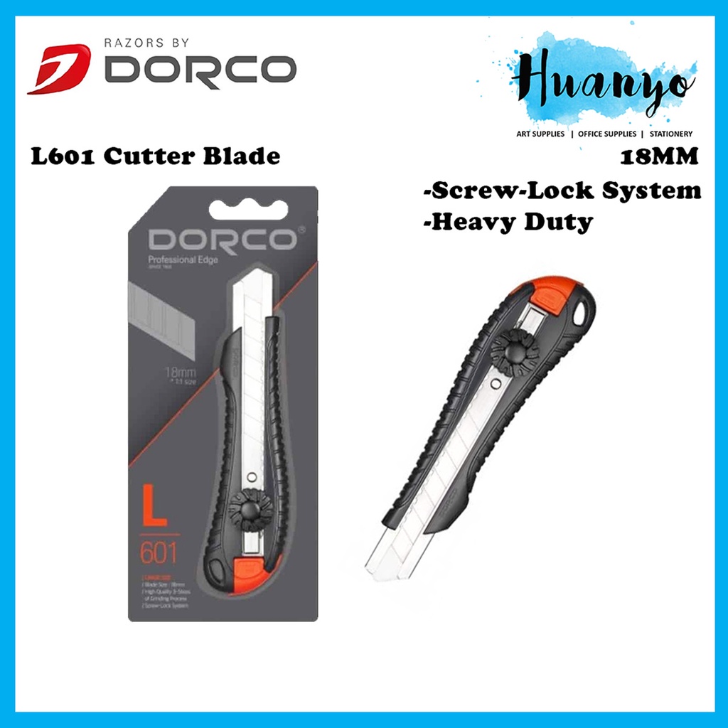 Dorco Heavy Duty Screw-Lock System Cutter Blade 18MM L601 | Shopee Malaysia