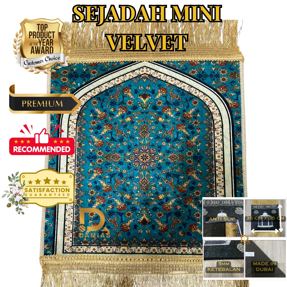 Sejadah Mini Muka Hadiah Anniversary Gift Turki Dan Velvet Prayer Mat ...
