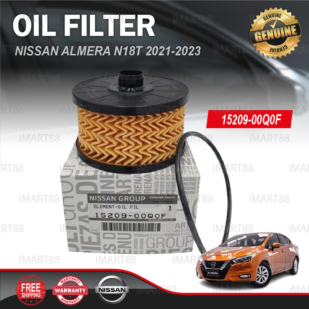 15209-00Q0F Oil Filter Nissan Almera New 2020 1.0cc N18 (Turbo ...