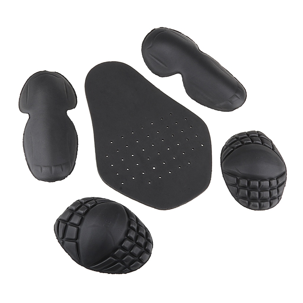 5pcs Motorcycle Jacket Lining Protectors Pad Shoulders Elbow Back Armor ...