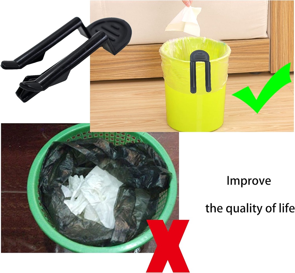 Garbage Bag Fixing Clips Anti-drop Durable PP Plastic Trash Can Bag ...