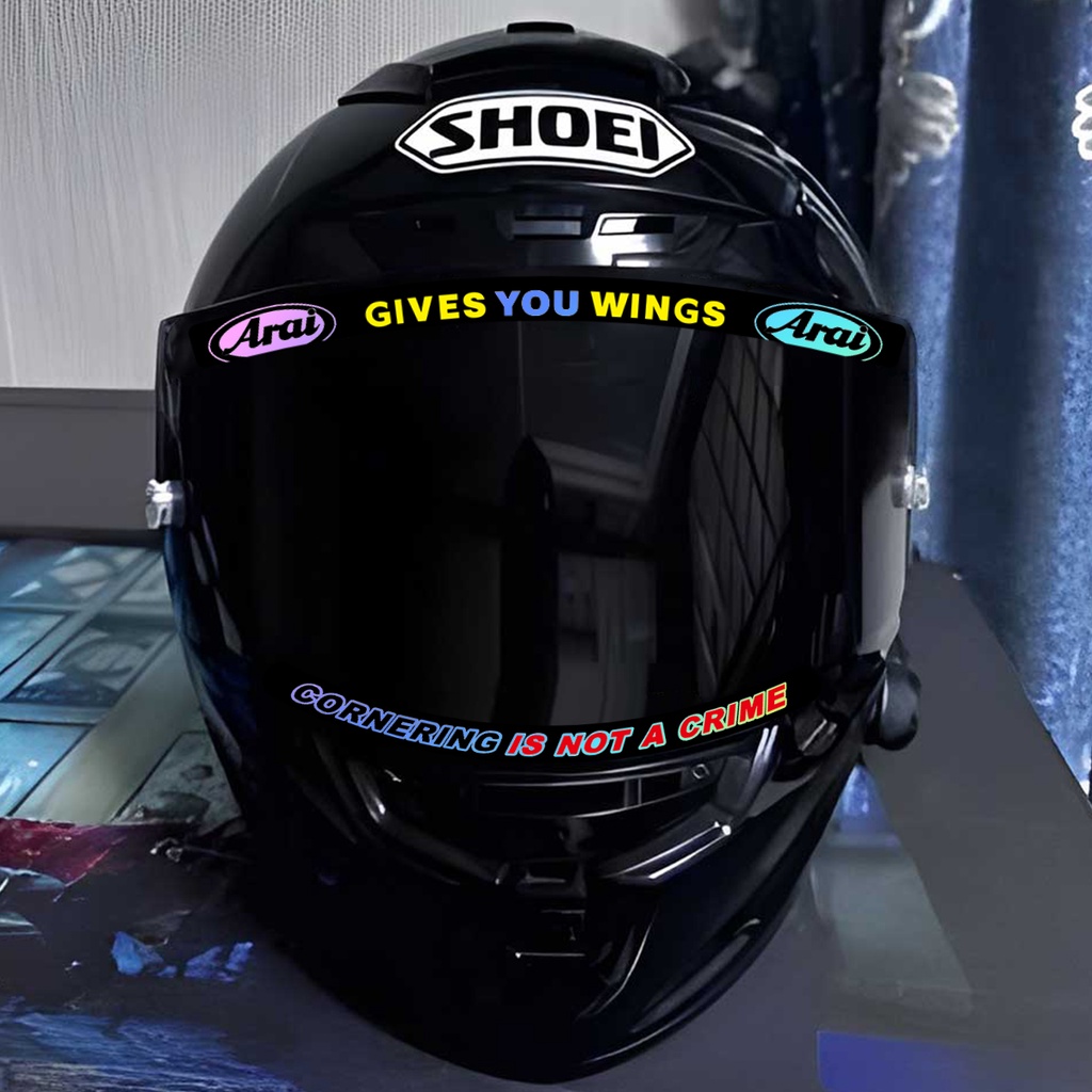 [Ready Stock] Sticker Motor Rainbow Helmet Design Motor Side Strip Bike ...