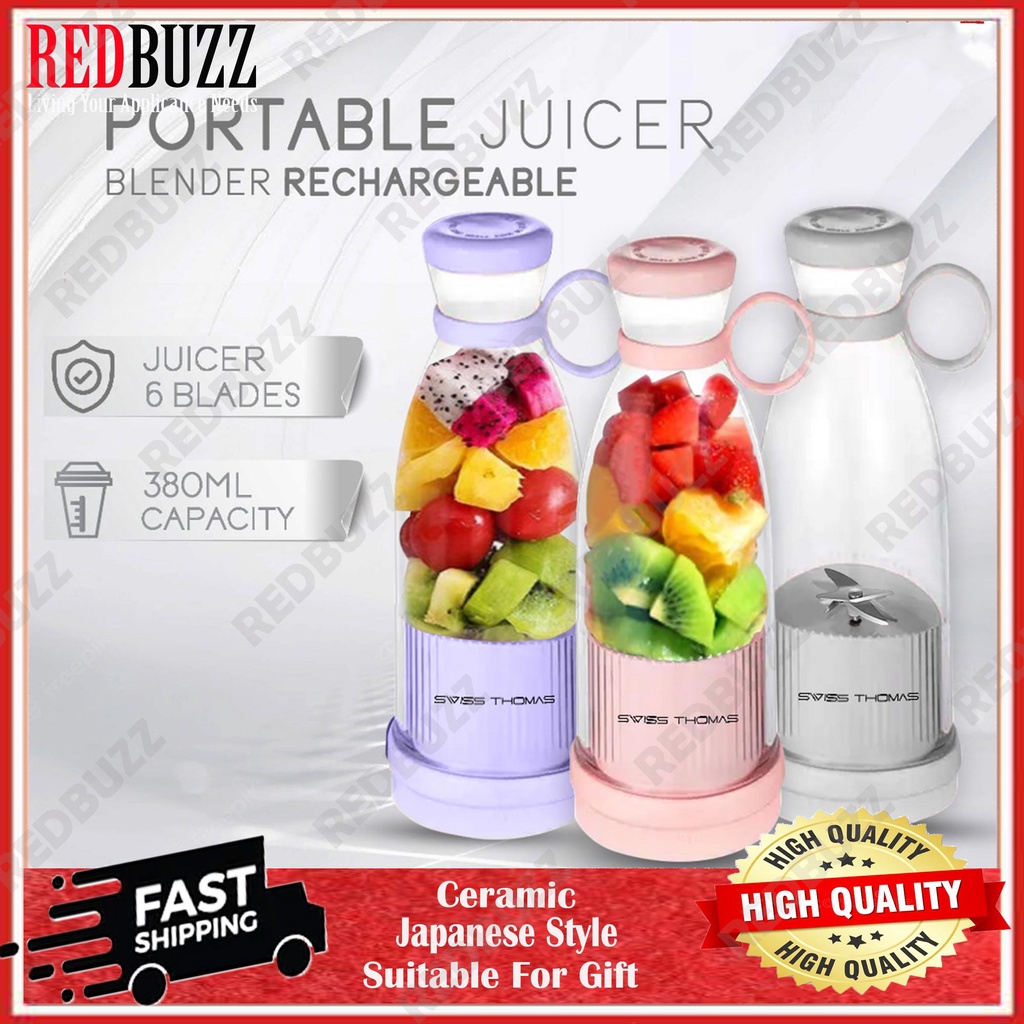 REDBUZZ Portable Electric Fruit Juicer Blender Rechargeable Juice Cup ...