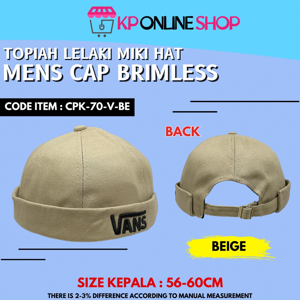 Korean Style Miki Hat Topi Kopiah Viral Trend Sailor Cap Street Casual ...