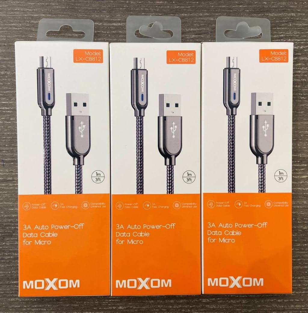 MOXOM LX-CB812 3A AUTO OFF Fast Charging MICRO DATA Charging USB CABLE ...