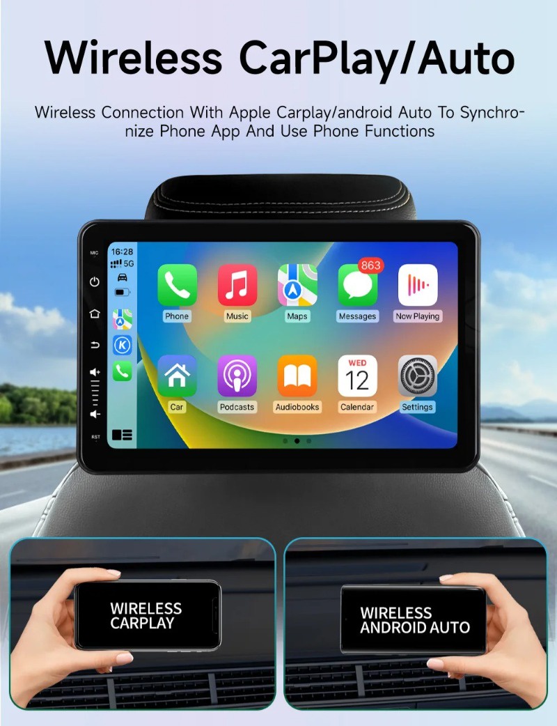 2G RAM +32G ROM 10.1 inch Car Android Headrest Monitor For Car Rear ...