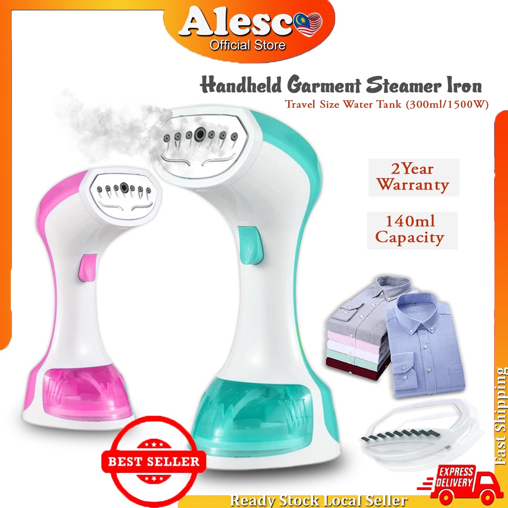 Alescomall Handheld Garment Steamer Iron Travel Size Water Tank (300ml ...