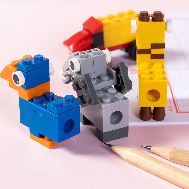 Creative DIY Puzzle Pencil Sharpener Cartoon Lego Color Pencil ...