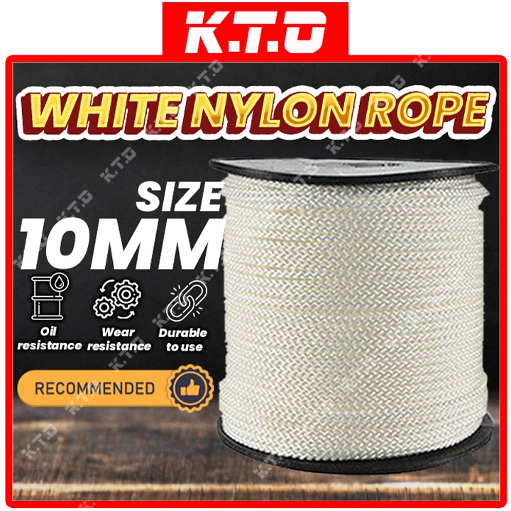 3mm - 12mm White Braided Nylon Rope Roll Polypropylene Engine Starter Rope / Tali Nilon / 尼龙绳 ...