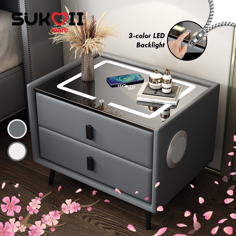 SKOI Smart Bedside Table Wireless Charging Bluetooth Speaker Bedroom ...