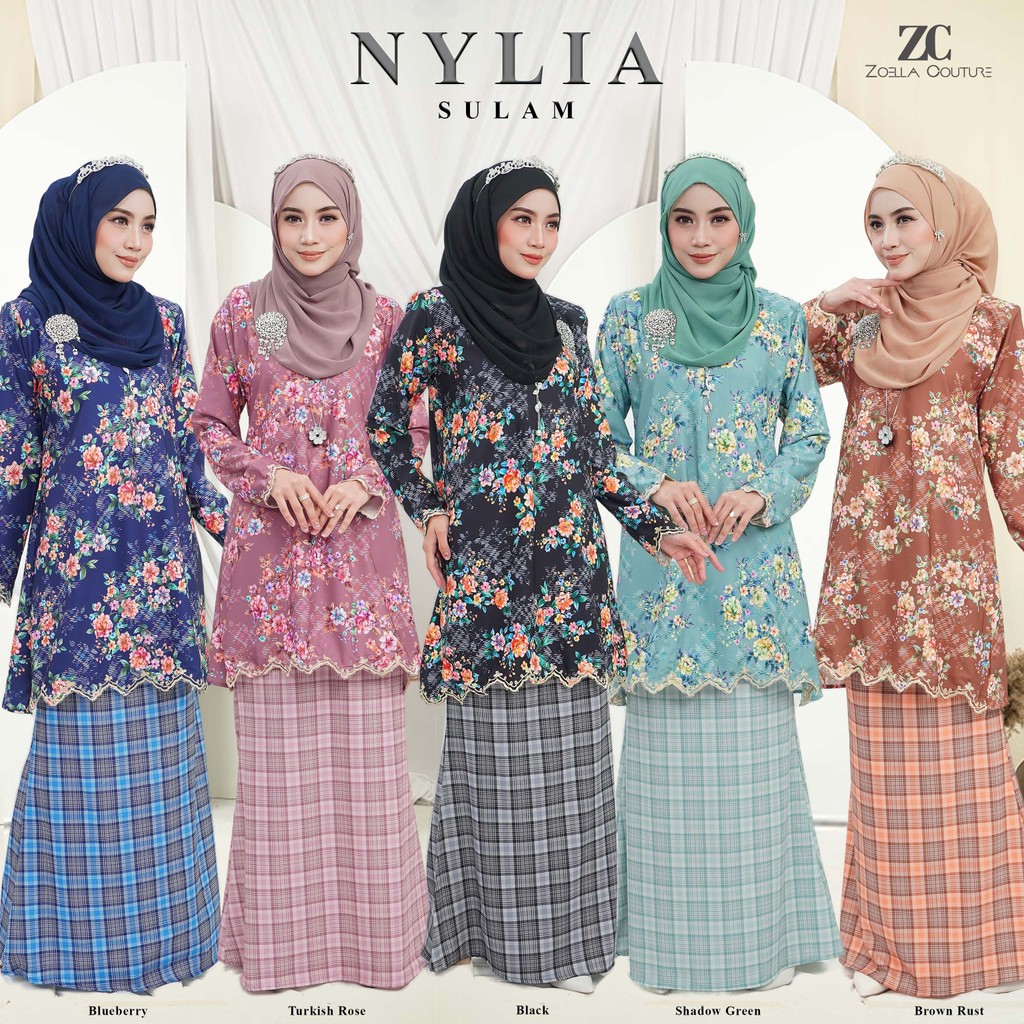 Zoella Couture Set Baju Kurung Sulam Nylia 2025 Mango 8D Ibu Anak Sedondon | Shopee Malaysia