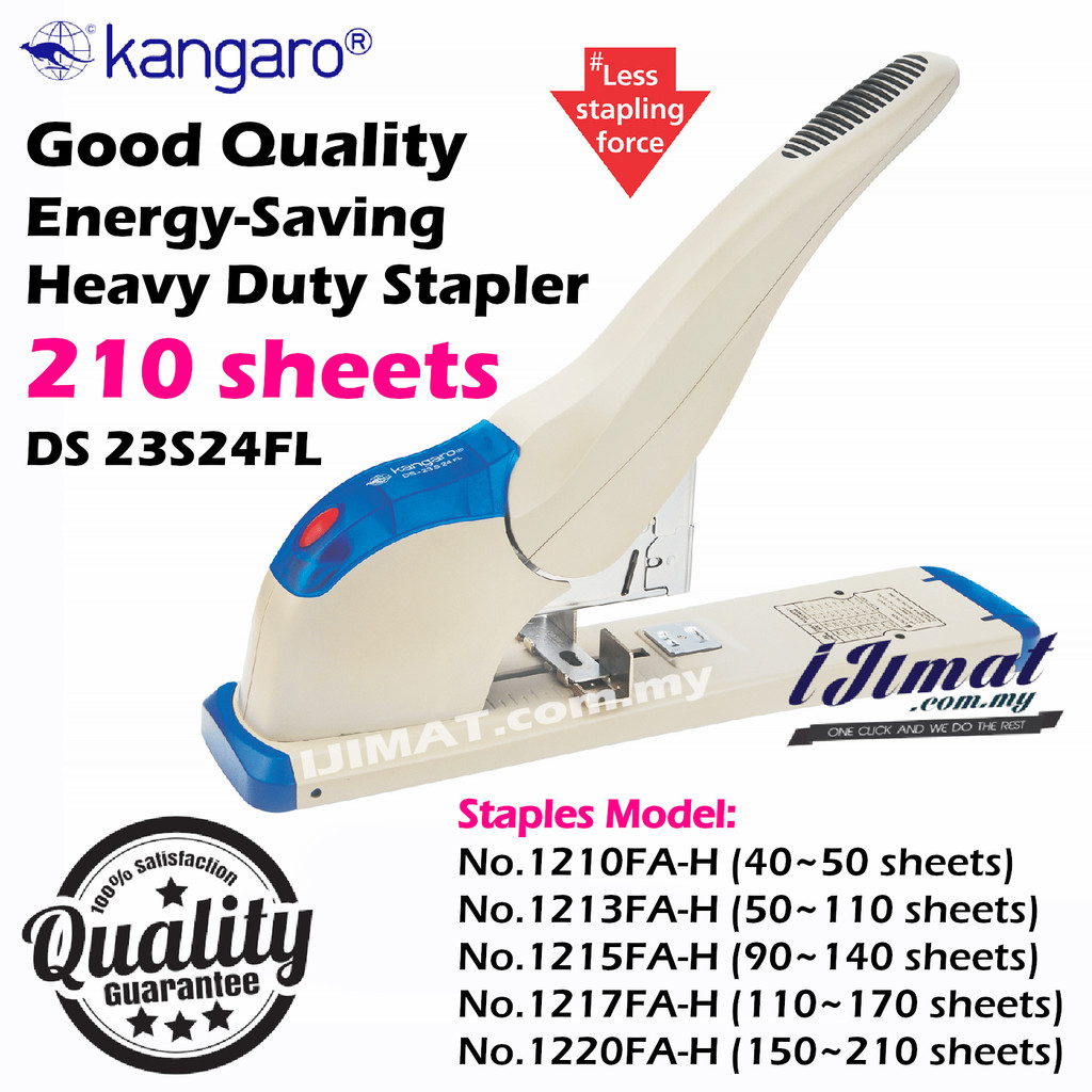 Kangaro Heavy Duty Stapler DS 23S24FL 210's Big Stapler Stapler Besar ...