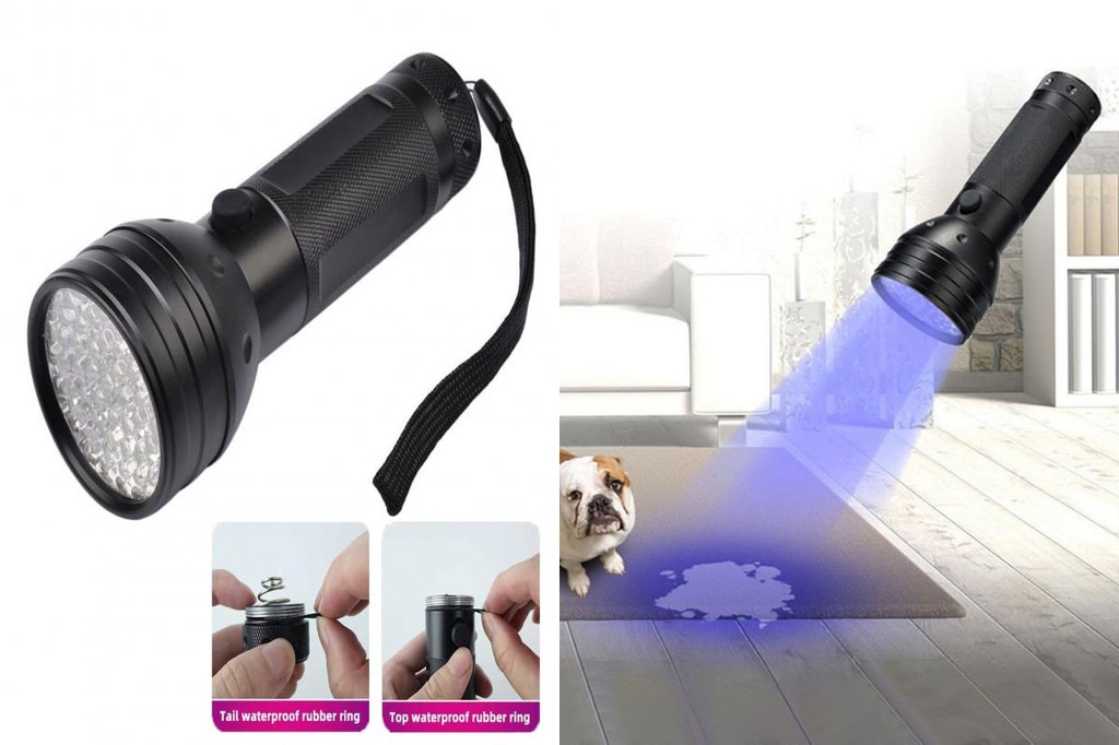 MO Waterproof Blacklight Flashlight Ultraviolet Flashlight Portable Uv Blacklight Detector ...