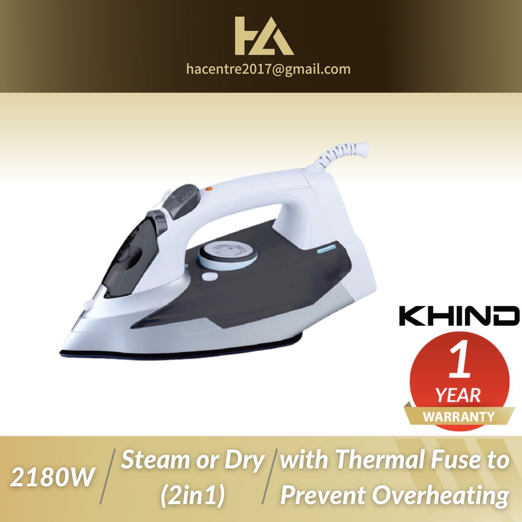 Khind Dry / Steam Non-Stick Electric Iron EI238 | Shopee Malaysia
